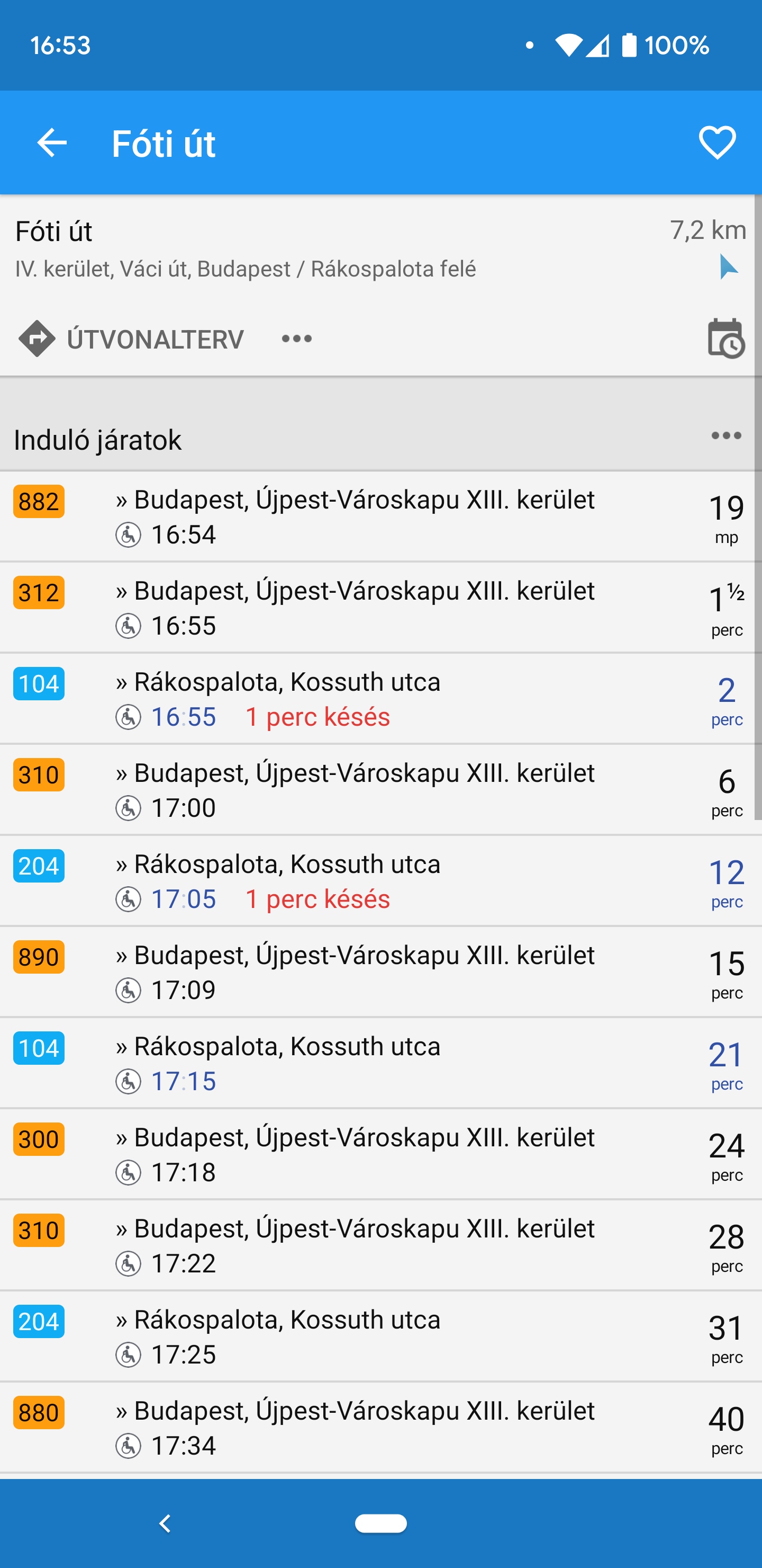 Volánbusz menetrendek Budapesten